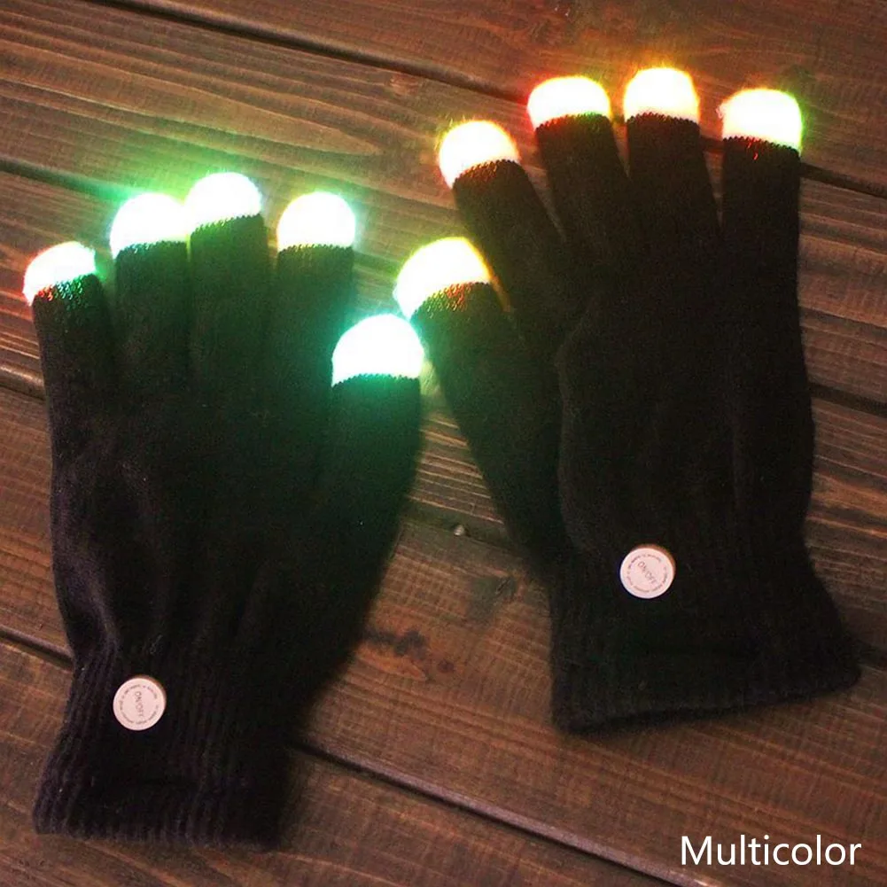 Colorful Fingertip LED Gloves For Magic RGB Light Shows New Fashion-in ...