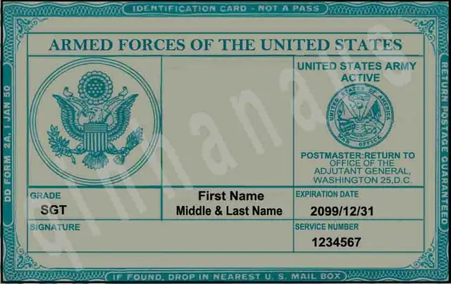 EMS to USA custom personalized ur pic us army old version second card ...