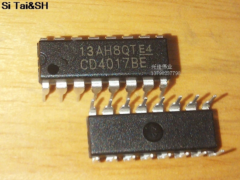 5pcs/lot CD4017 CD4017BE CMOS/ DIP 16 Original and new IC-in Integrated ...