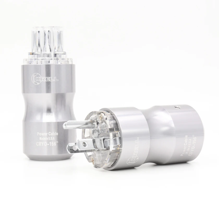 Hi-end Rhodium Plated Us Ac Power Male Plug +iec Female Plug Hifi Audio ...