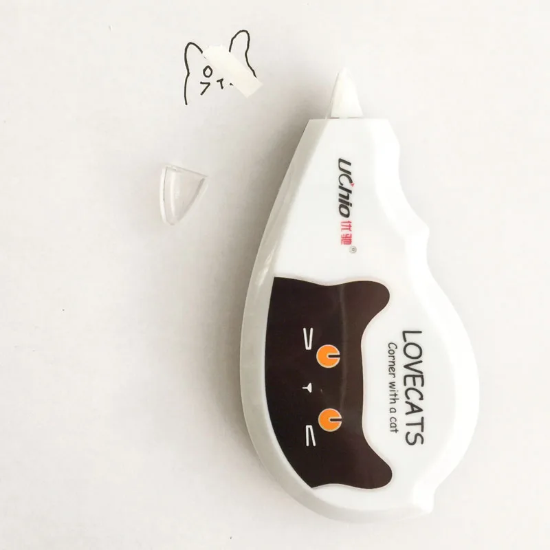 5 Meters Cute Kawaii Black Cat Kitten Correction Tape Correcting ...