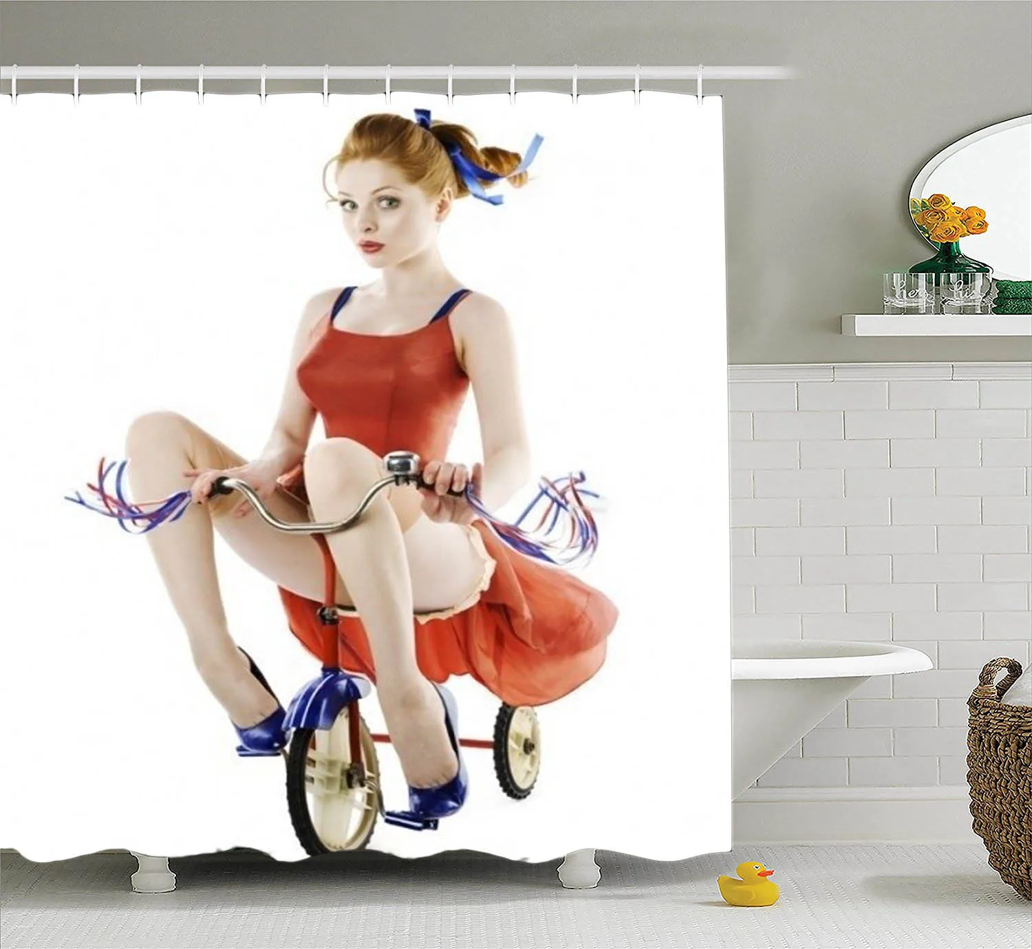 New Modern Sexy Lady Shower Curtains Waterproof Bath Curtains For Mens