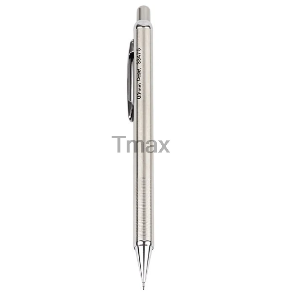 Pentel SS475 stainless steel Mechanical pencil Metal rod pencil 0.5MM ...