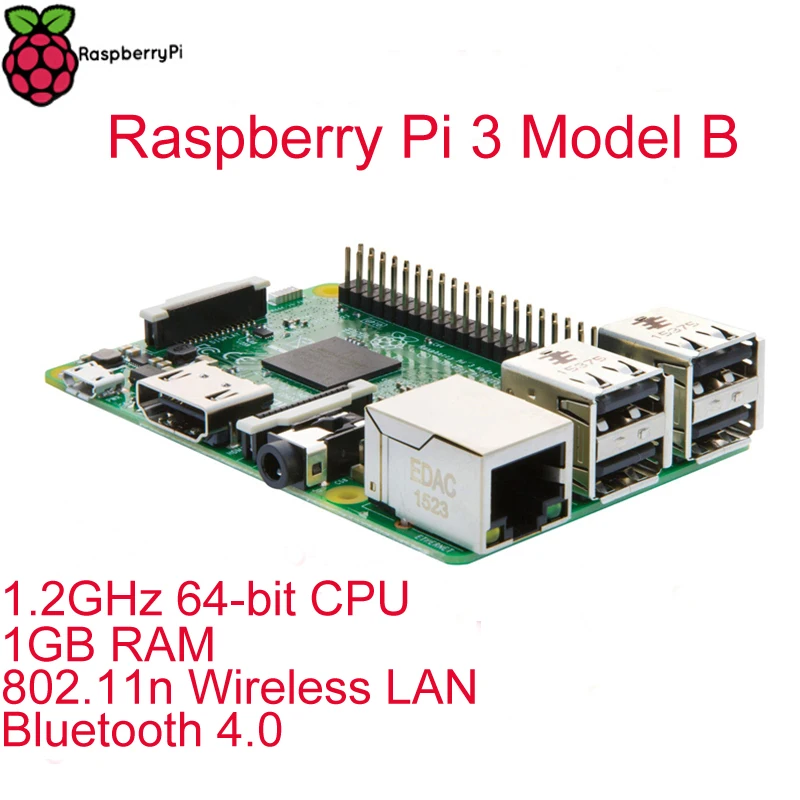 Raspberry-Pi-3-Original-modelo-B-RPI-3-con-1GB-LPDDR2-BCM2837-cuatro-n ...