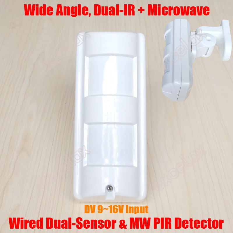 Dual Sensor Outdoor 110 Degrees Wide Angle Microwave & IR PIR Passive ...