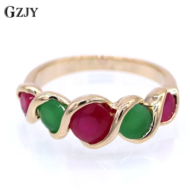 GZJY New Fashion Trendy Deluxe style Jewelry Rings For Women Gold Color ...