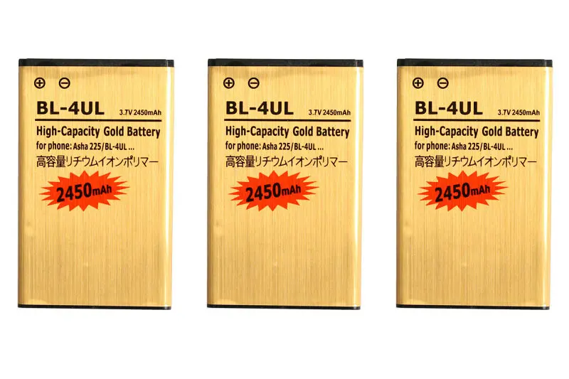 Seasonye 3pcs/lot 2450mAh BL 4UL / BL 4UL / BL4UL Gold Replacement Li ...
