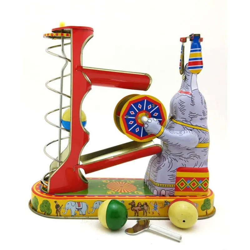 Old-style-clockwork-toy-elephants-play-ball-retro-toys-for-children ...