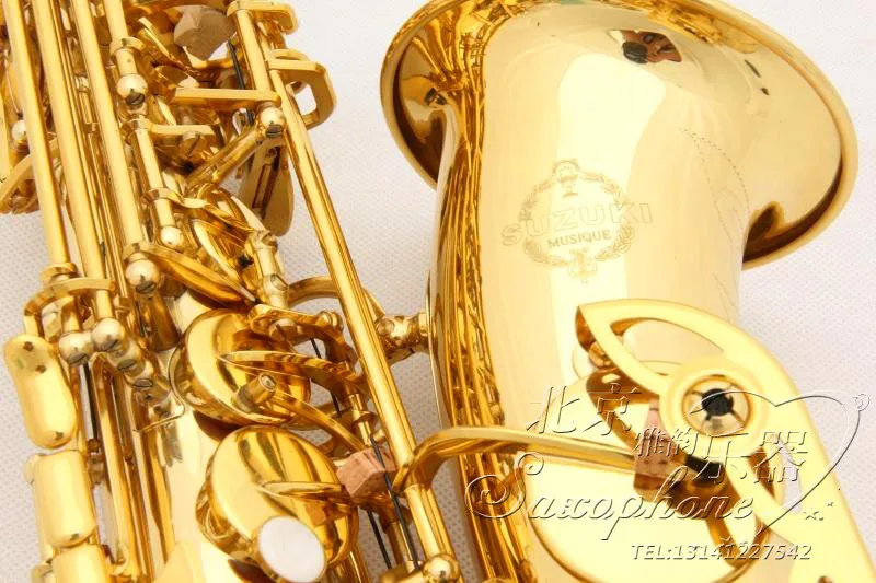Suzuki-a901-profissional-eletroforese-ouro-saxofone-alto-eb-sax-duplo ...