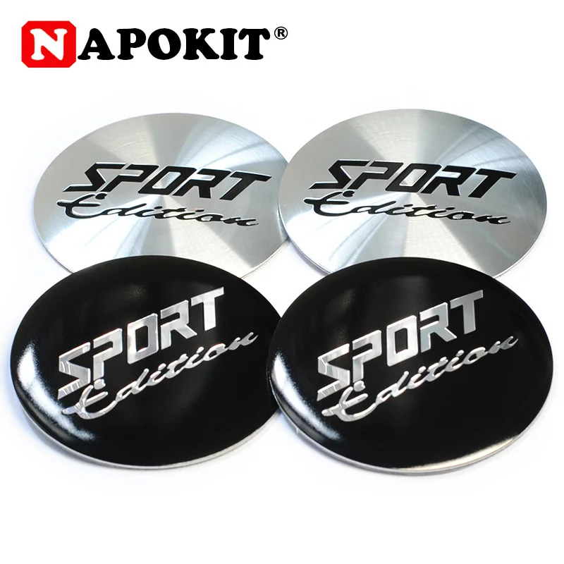 4pcs 56mm Sport Edition Logo Car Wheel Center Cover Sticker Hub Cap ...
