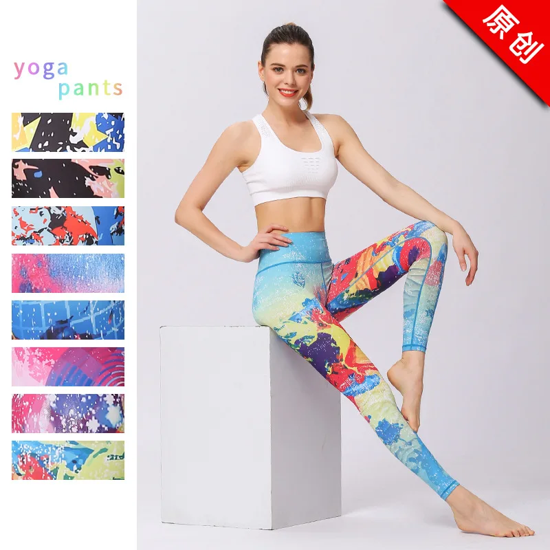 Printed Women Fitness Leggings Stretch Yoga Pants Sport Tights Gym ...