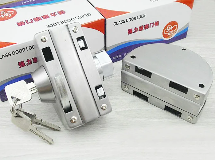 Folder Lock Central Glass Door Frameless Locks (3 Computer Keys ...