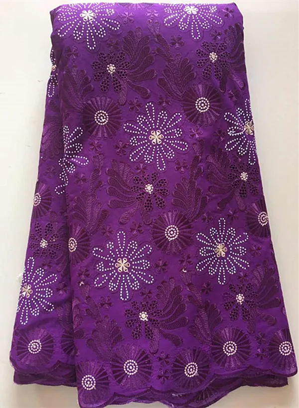 PR360 3! Buena calidad bordada Africana material del cordón del algodón ...