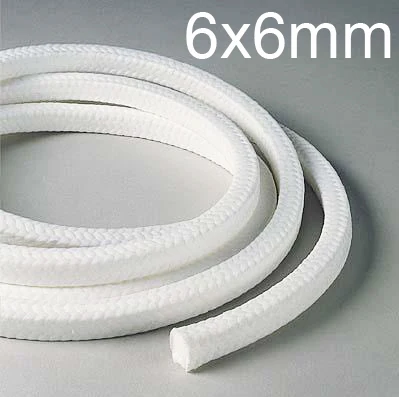 New 6x6mm PTFE braided Compression Packing,acrylic fiber packing ptfe ...