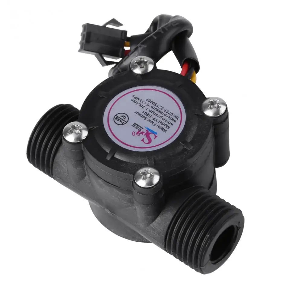 G1/2 Flow Meter Precise DN15 G1/2 Water Flow Sensor Hall Effect Flow ...