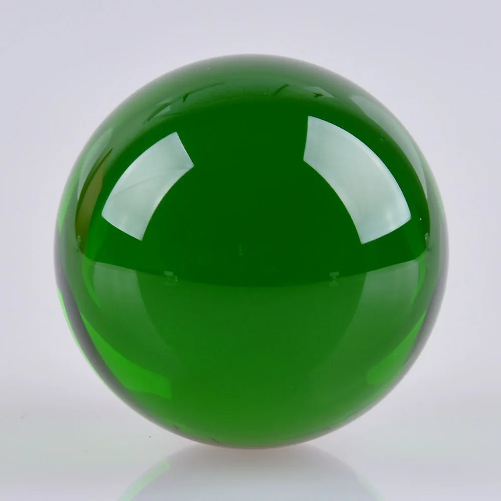 3.94" 100mm 10cm Green Crystal Ball Glass Ball Sphere Fengshui home ...