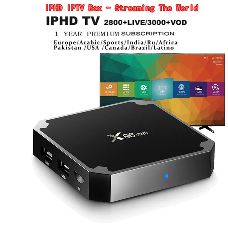 Aliexpress.com : Buy X96 mini IPTV Subscription 1 Year Free Android 7.1 ...