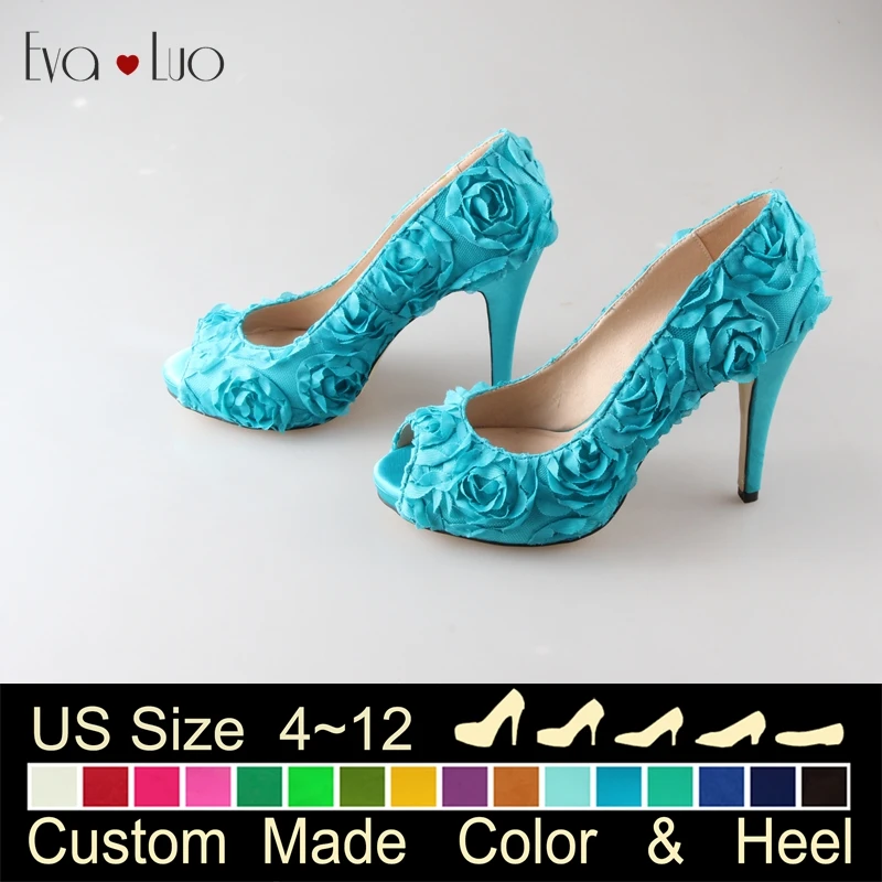 chaussures mariee turquoise