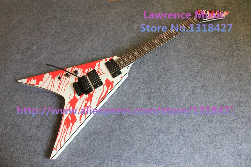 Top Quality ESP LTD Flying V China Custom Shop Blood Tears 24 Frets ...