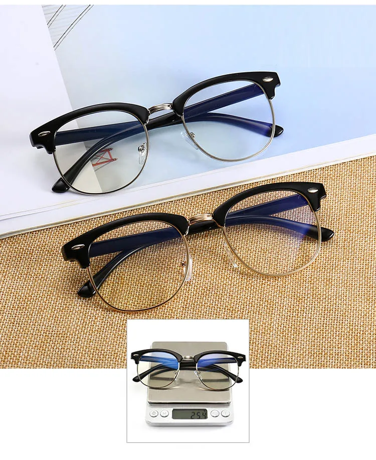 Компьютерные очки, женские ретро очки, оправа очков. Полукруглая оправа ...