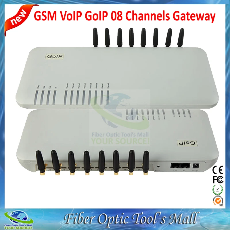 8 SIMs/canales GOIP8/GSM Gateway SIP/VoIP Gateway GSM/VoIP/para IP PBX ...