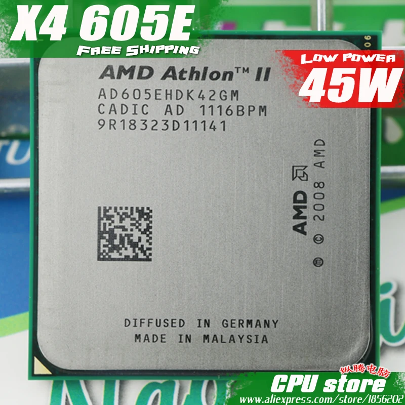 AMD Athlon II X4 605E CPU Processor Quad CORE (2.3Ghz/ L2 2M /45W ...