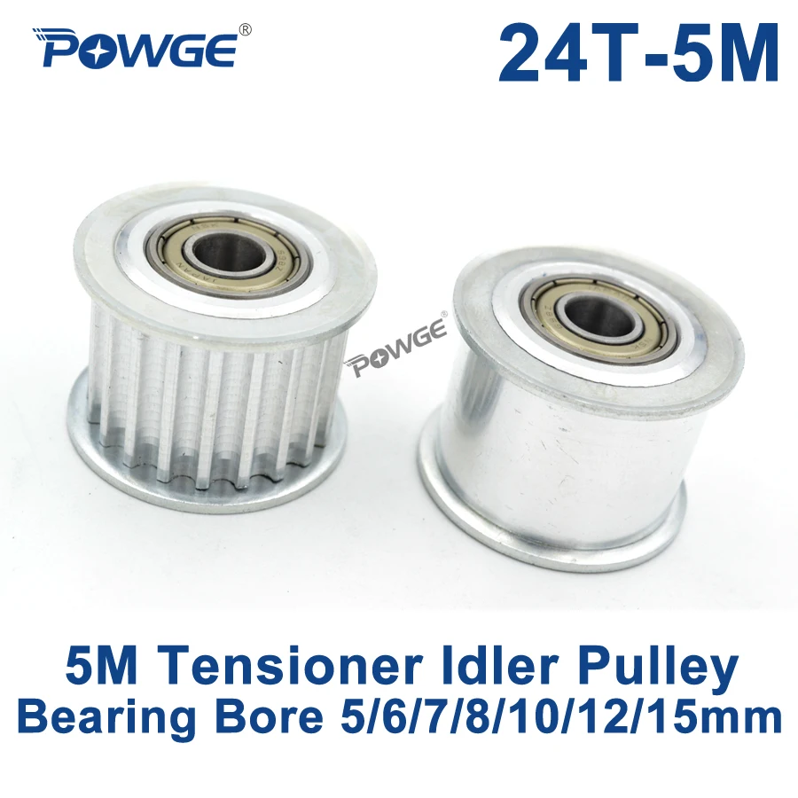 Powge 24 Teeth 5m Idler Pulley Tensioner Wheel Bore 5/6/7/8/10/12/15mm ...