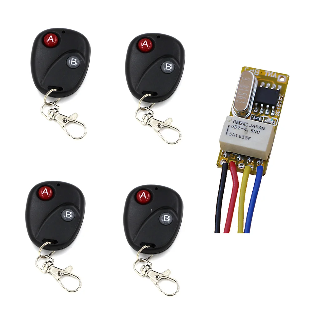 Small Remote Relay Switch 3.6V 4.8V 5V 6V 7.4V 9V 12V Wide Voltage Mini ...