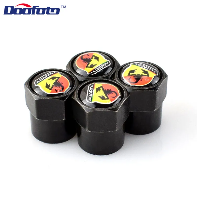 Car-Wheel-Tire-Valve-caps-Cover-For-Abarth-500-595-124-Pegatina-Becquet ...