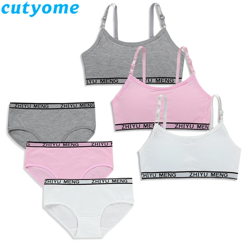 Conjunto de sujetador y bragas para la pubertad para niñas, ropa ...
