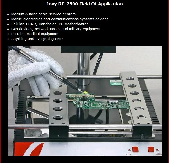 Bga reballing machine re 7500 sistemas jovy originais|system|system ...
