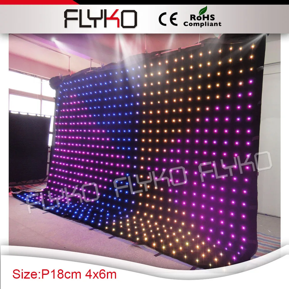 Free shipping Led Video Cloth Led Vision Curtain lighted Backdrop For ...
