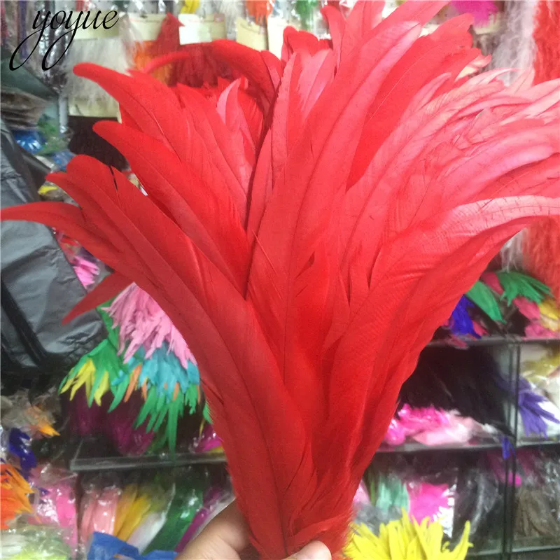 50PCS-35-40CM-14-16Inch-Natural-Red-Rooster-Coque-Tail-Feathers-Cheap ...