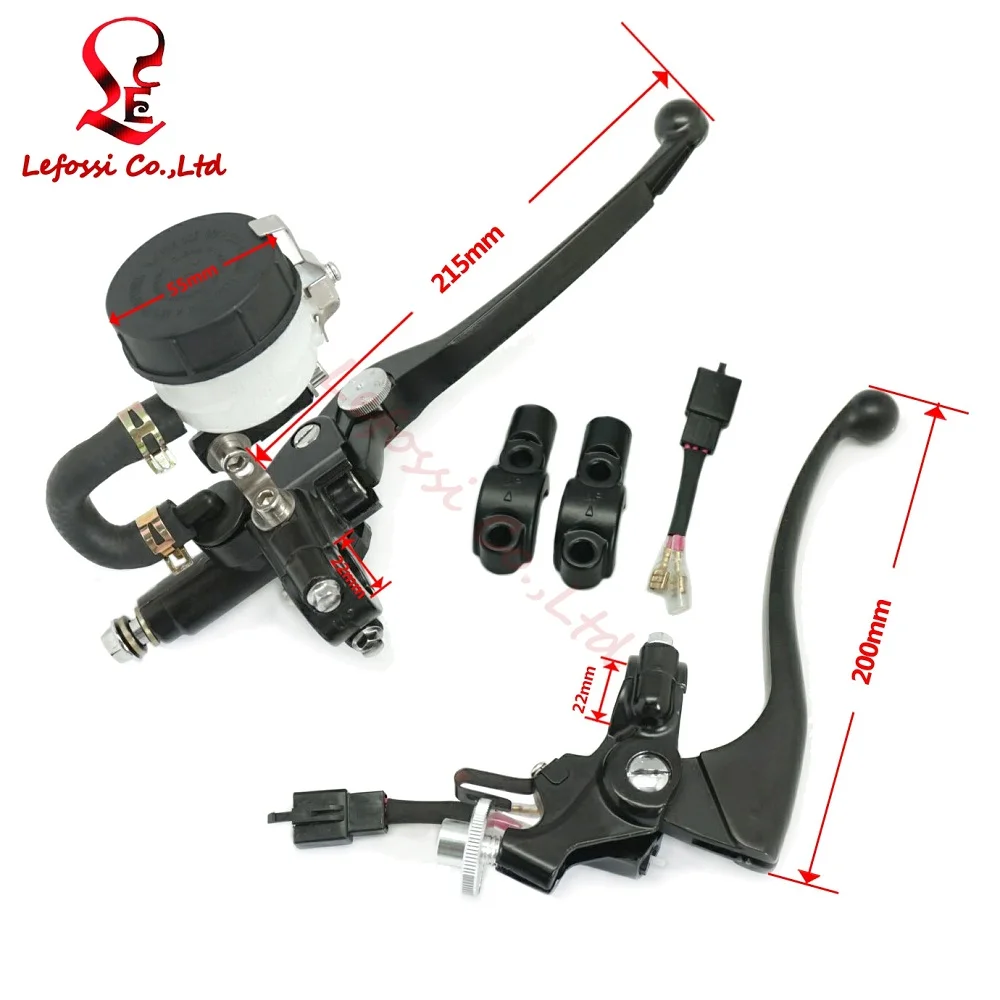 Black 7 8 22mm Universal Motorcycle Front Brake Master Cylinder Clutch