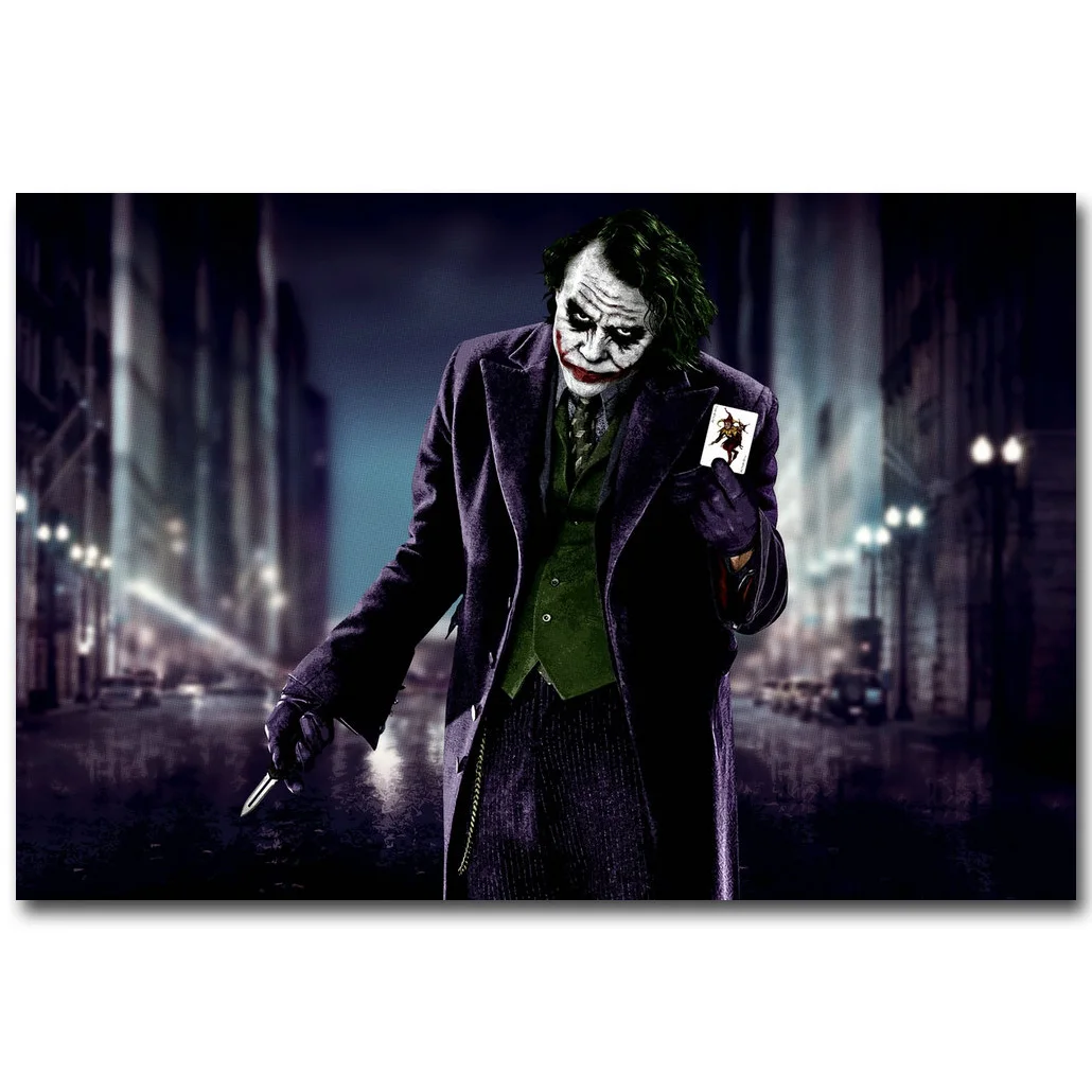 Joker Batman Dark Knight Art Silk Fabric Poster Print 13x20 24x36inch ...