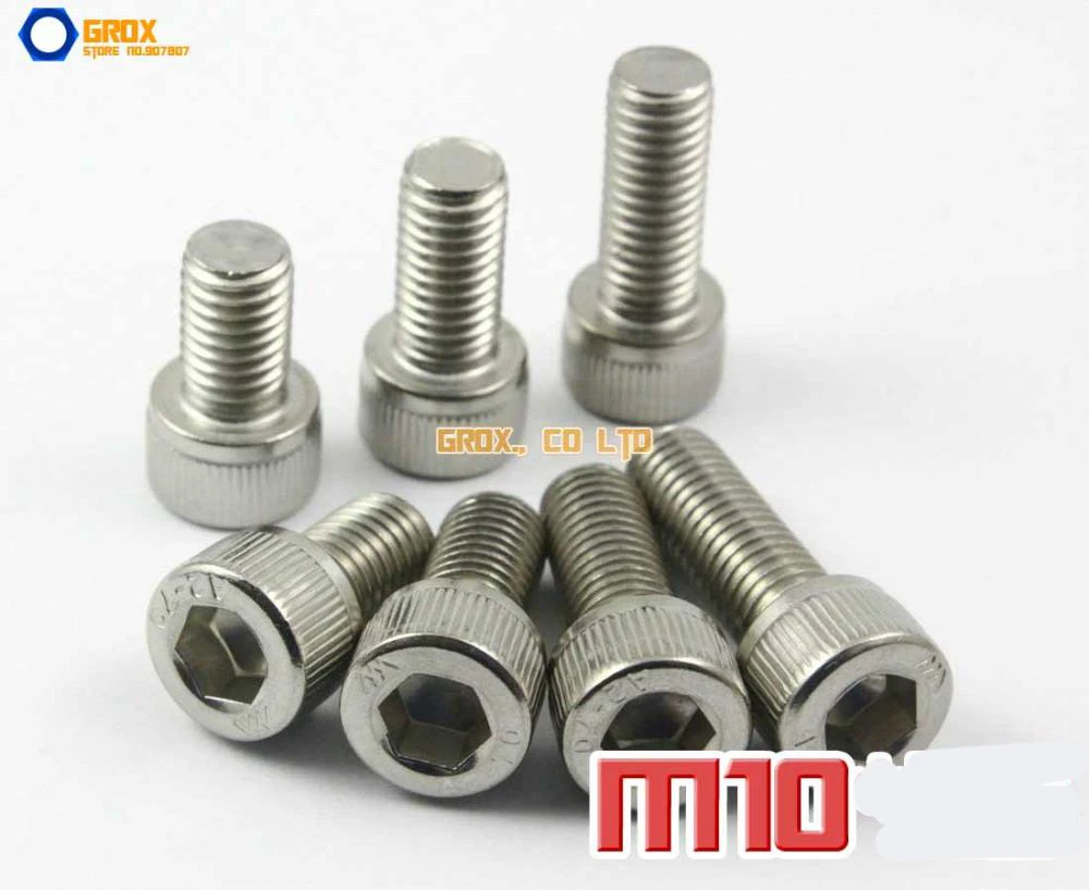 M10 304 Stainless Steel Allen Parafusos Parafuso Socket Sextavados ...