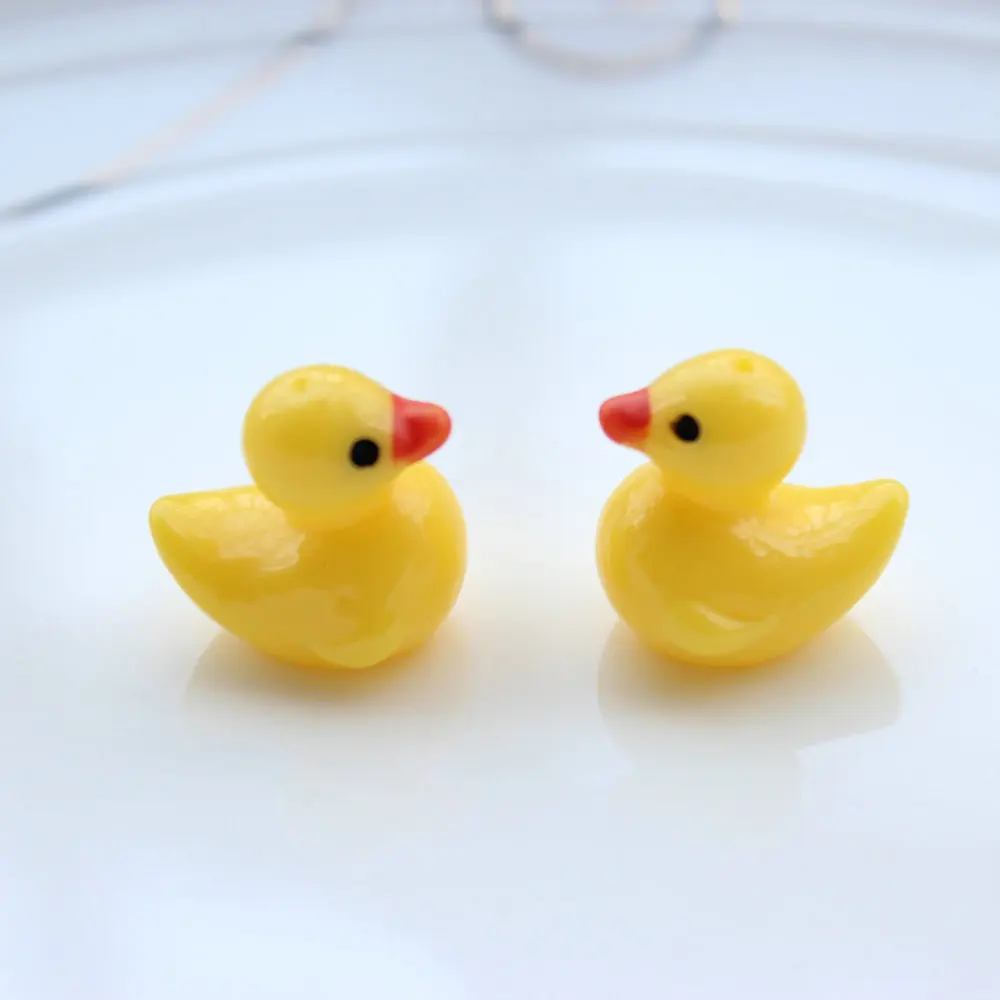 20pcs Resin "Rubber" Ducks 3d yellow little duckling Resin DUCK Charm ...