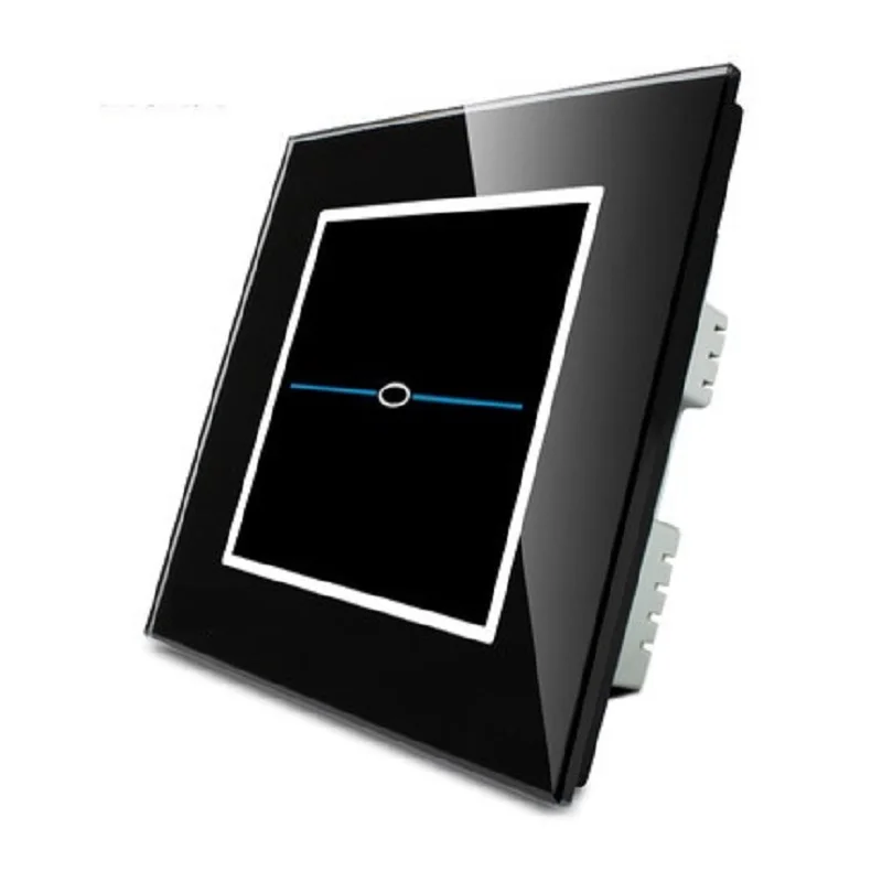 86 black touch switch socket panel touch screen home switch single open ...