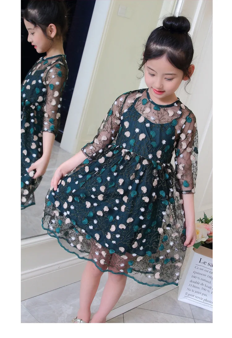2018 New design girls dress embroidery voile girls clothes for summer ...