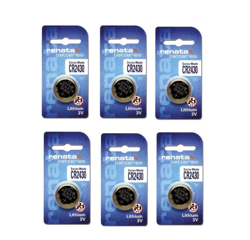 6 X renata lithium Battery CR2430 3V %100 original brand renata 2430 ...