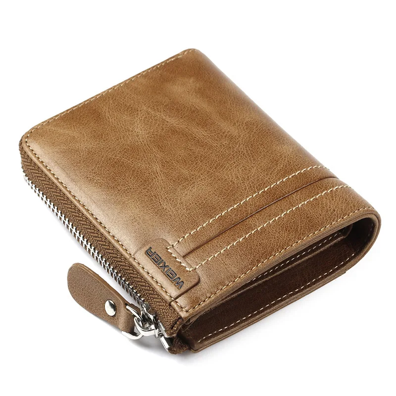 Fashion High Grade Short Leather Men's Wallets Brand Split Leather ...