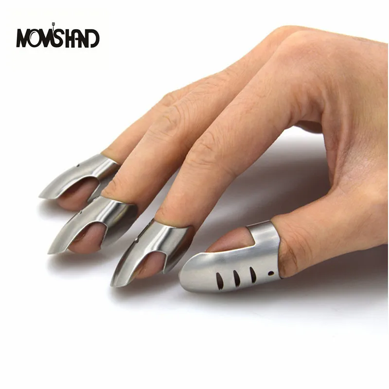 MOM'S HAND 4pcs/set Adjustable Stainless Steel Finger Hand Guard Finger ...