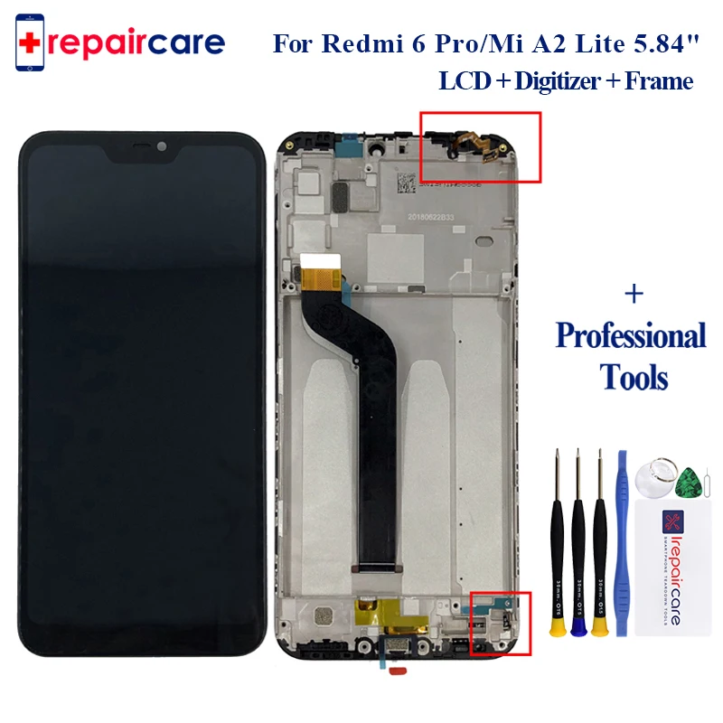 For Xiaomi Mi A2 Lite For Xiaomi Redmi 6 Pro Lcd Display Touch Screen ...