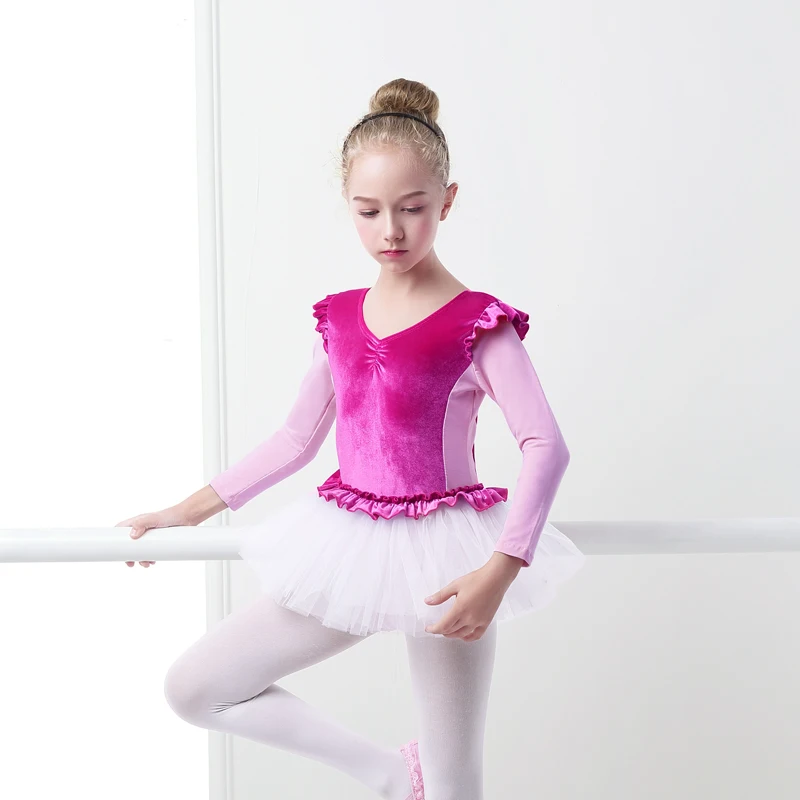 Velvet Splice Ballet Costumes Party Girls Ballerina Dress Dance Costume ...