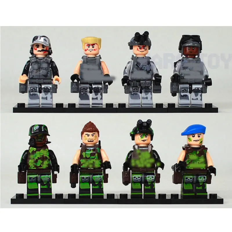 16IN1 Military Blocks CS Commando Soldiers Action Figures Sets ...