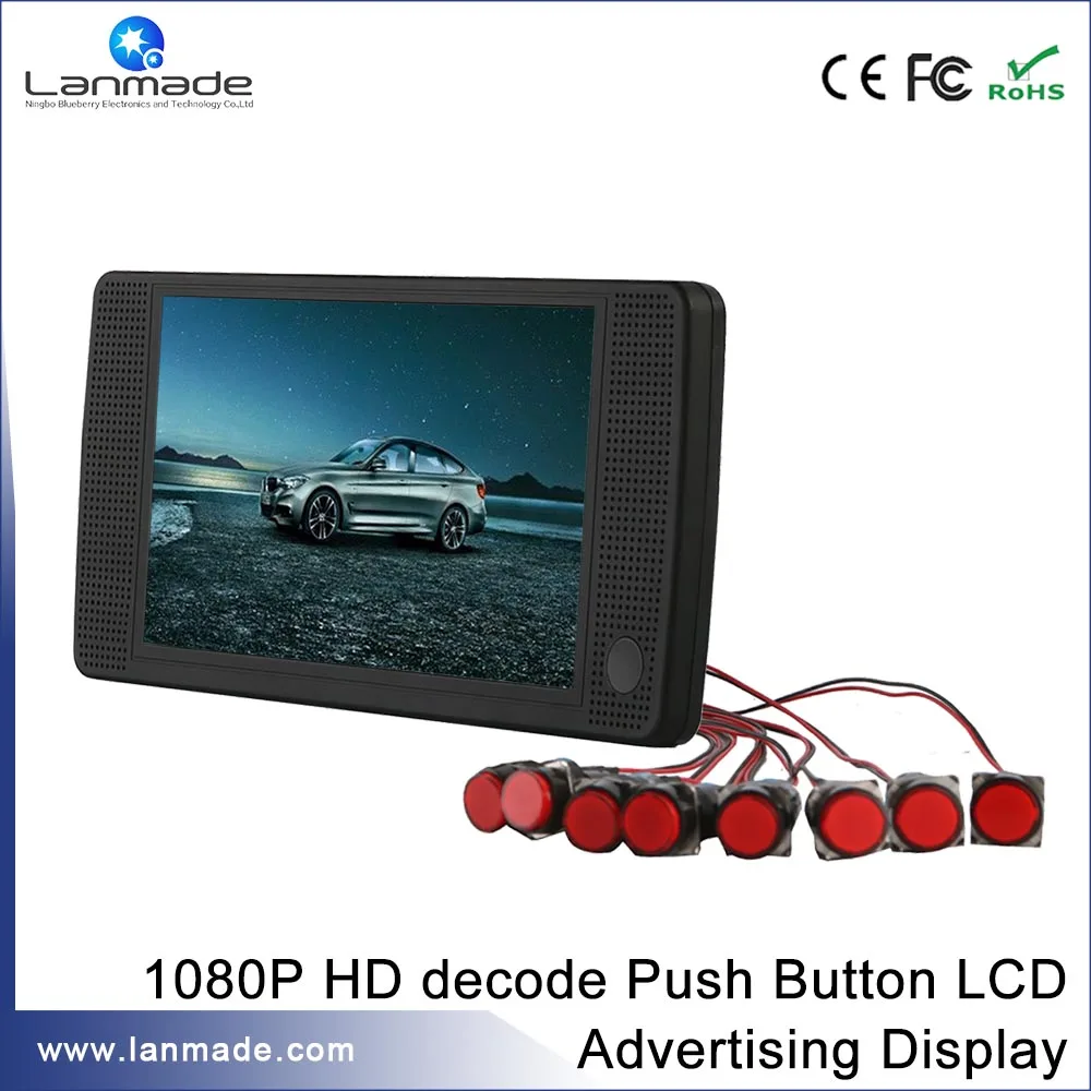 Plastic shell New lcd screen portable CE/FCC/ROHS external push button ...