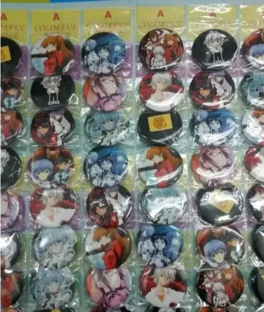 Lot 3 sheets 144 Pcs cartoon Japanese anime Badge Button Pins Party ...
