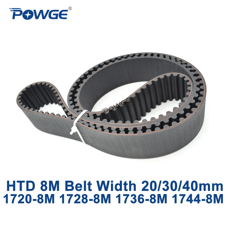 Powge Htd 8m Synchronous Timing Belt C=1720/1728/1736/1744 Width 20/30 ...