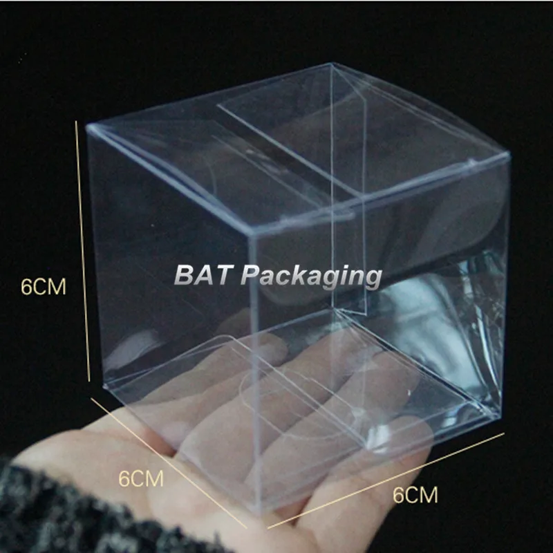 Brand New 6*6*6cm Craft Packing Box Handmade PVC Clear Plastic ...
