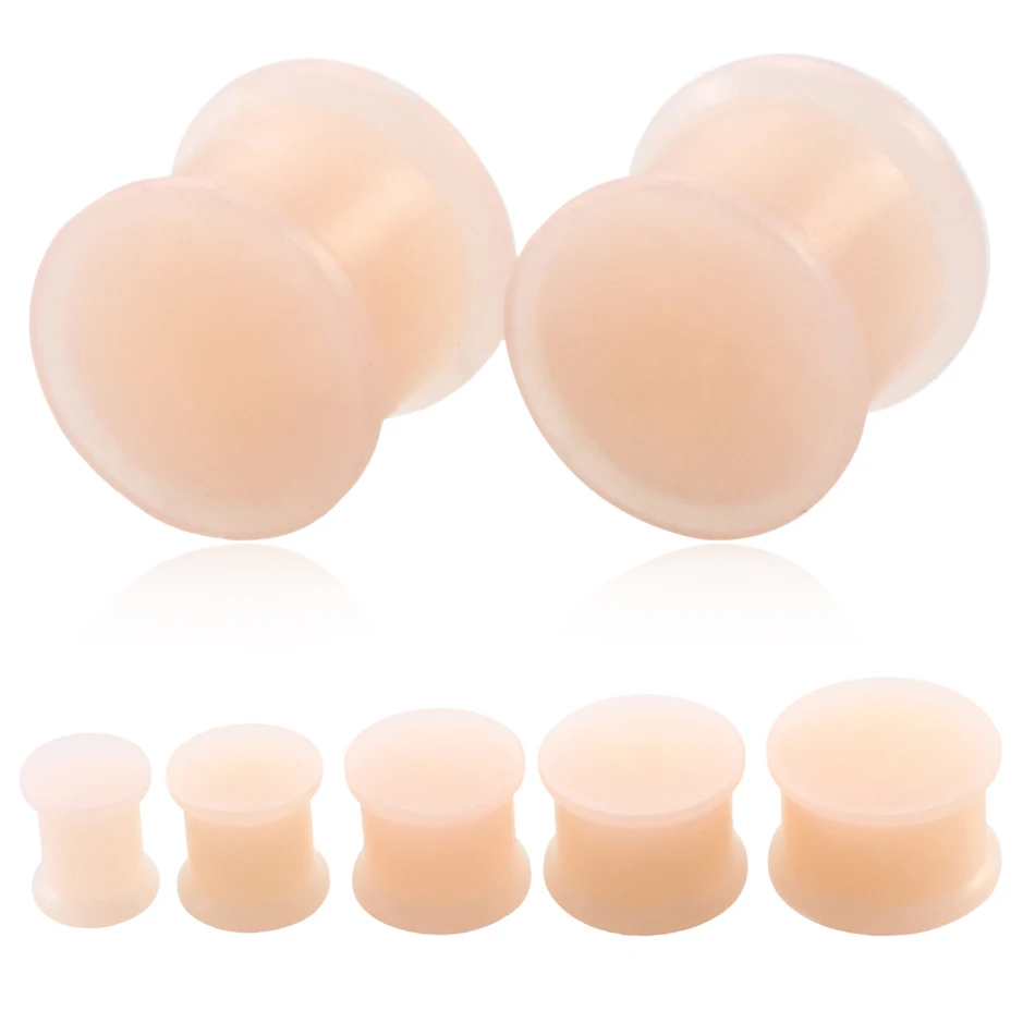 2-pezzi-tappi-per-le-orecchie-in-Silicone-per-la-pelle-tunnel-piercing ...